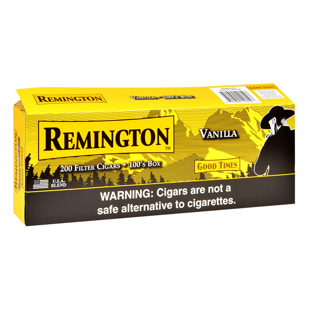 Remington Vanilla Filtered Cigars 10 Packs of 20 – A2Z Tobacco