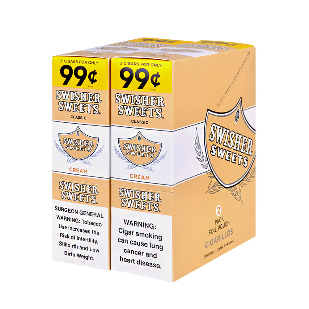 Swisher Sweets Cream Cigarillos | 30 Packs of 2 | Cream Swishers – A2Z ...