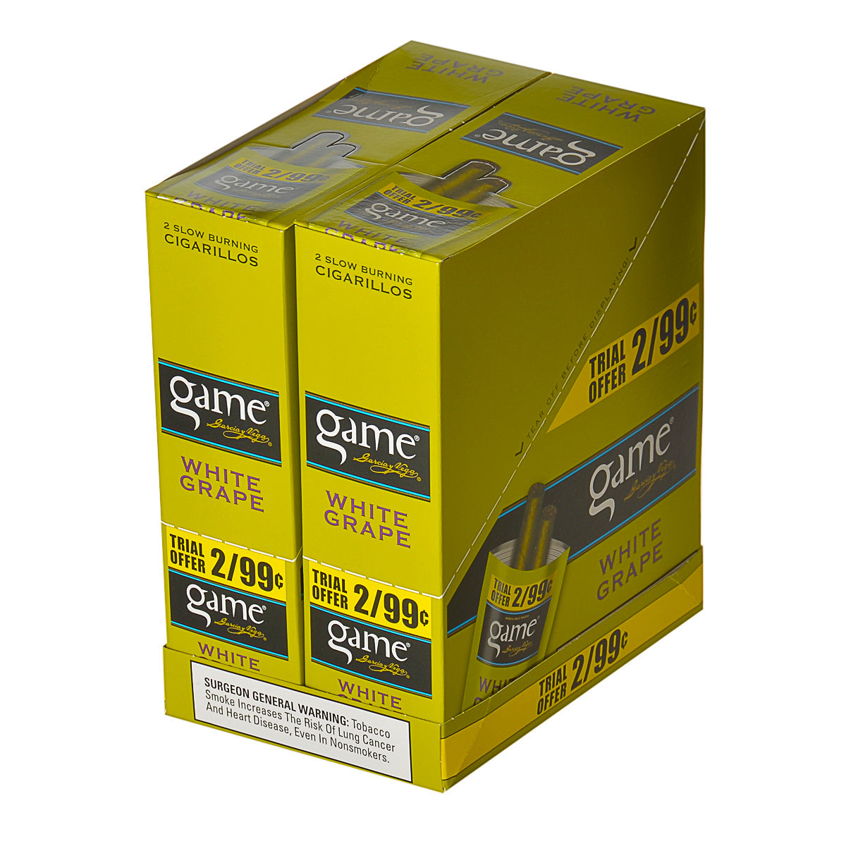 Game | Vega Cigarillos White Grape Foil 30 Pouches of 2 – A2Z Tobacco